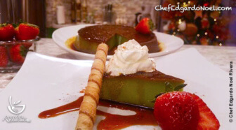 Receta de Flan de Pistacho - RecetasPuertoRico.com