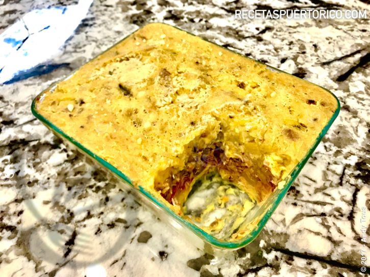 Receta de Pastelon de Apio y Bacalao